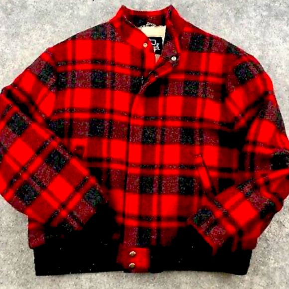Woolrich | Jackets & Coats | Rare Vintage 7s Woolrich Red Buffalo Plaid ...